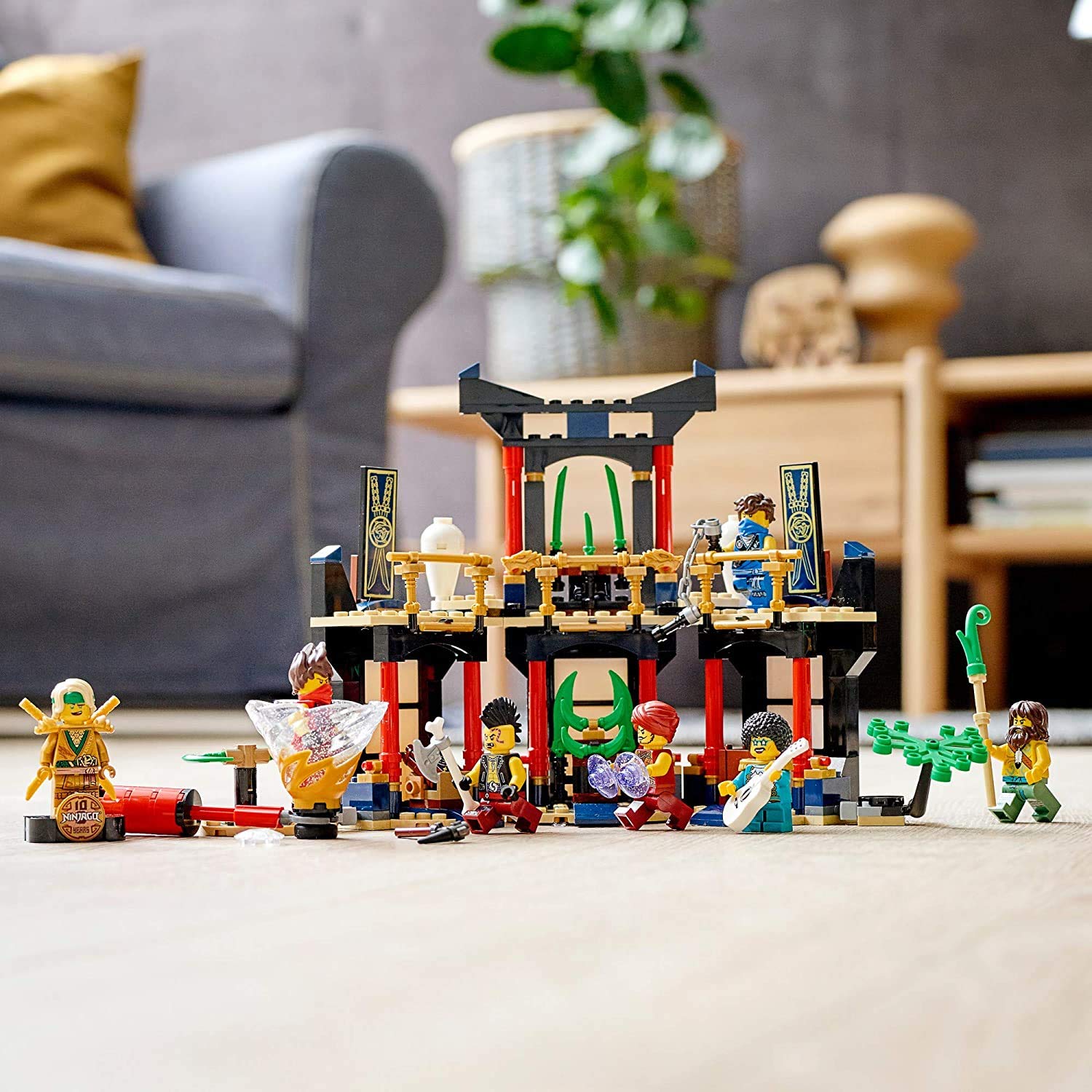 LEGO NINJAGO Legacy Tournament of Elements 71735 Temple Toy Building Set Featuring Ninja Minifigures, New 2021 (283 Pieces)