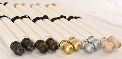 Blank Scroll 9x72" with wooden spindles-Oak, Black Walnut, Gold, Silver, Black