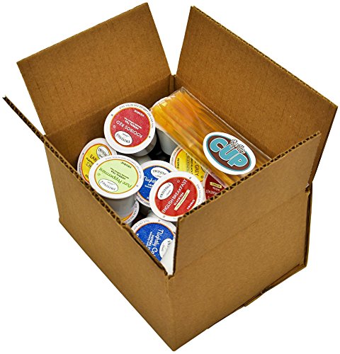 By The Cup Twinings Herbal & Decaffeinated Sampler Assorted Keurig 2.0 K-Cups with By The Cup Honey Sticks, 20 Count