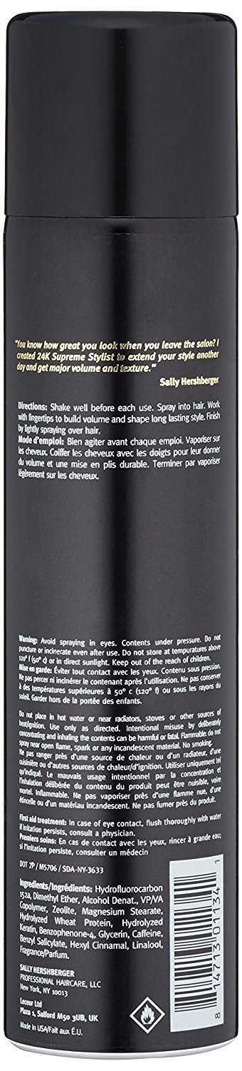 Sally Hershberger 24K Supreme Stylist Voluminous Dry Shampoo, Black and Grey Tea, 8.5 oz.