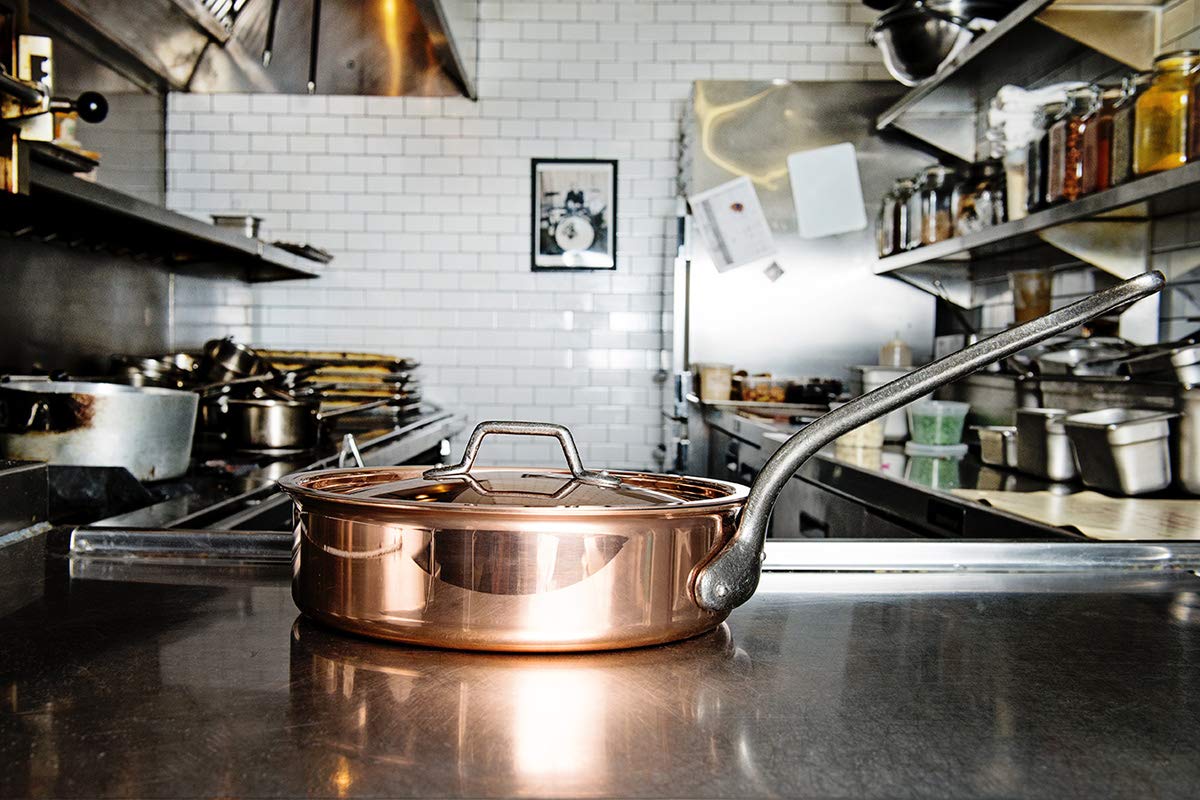 Bourgeat 365018 Copper Lid for Sauce Pan, 14-Ounce