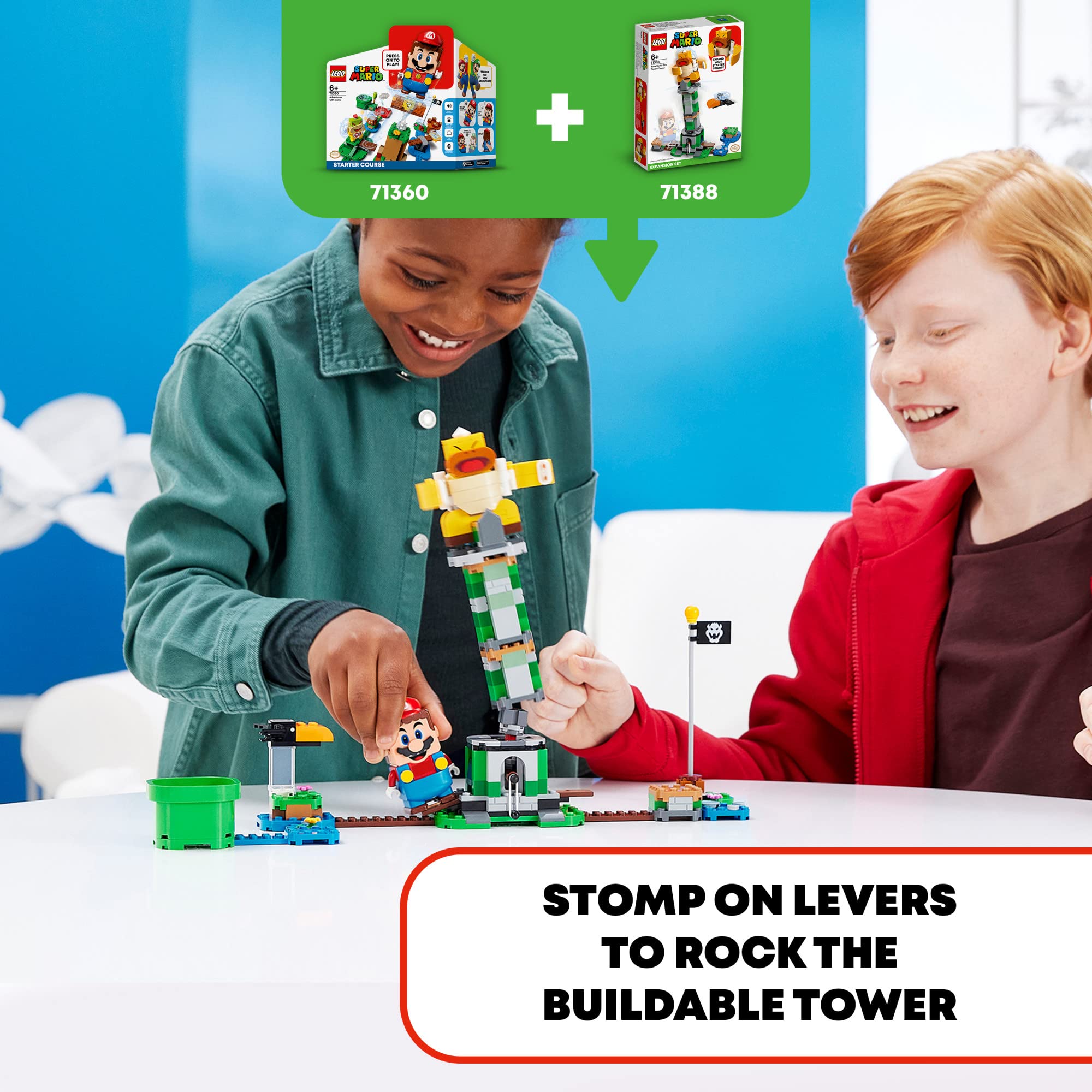 LEGO Super Mario Boss Sumo Bro Topple Tower Expansion Set 71388 Building Kit; Collectible Toy for Kids; New 2021 (231 Pieces), Multicolor