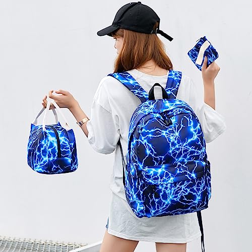 Createy School Backpack for Girls Backpack with Lunch Box Pencil Case Lightweight Kids Backpack Primary Elementary Students Bookbags School Bags Set for Teens