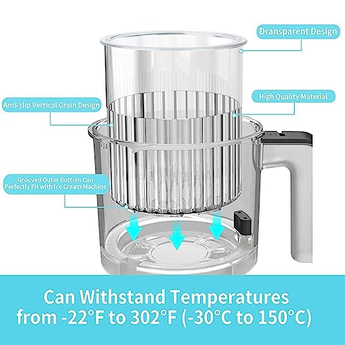 DISXENT Creami Pints, for Creami Ninja Ice Cream Deluxe,24 OZ Ice Cream Containers Safe and Leak Proof for NC500 NC501 Series Ice Cream Maker