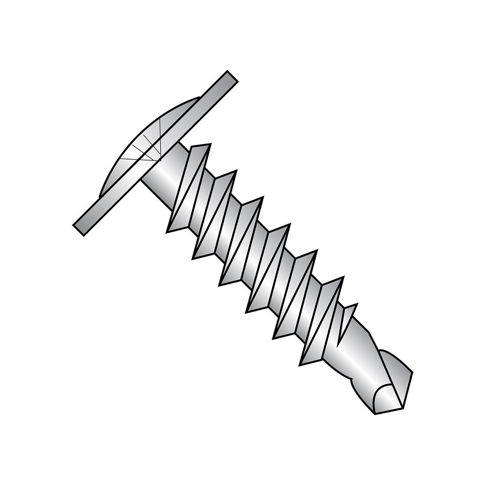 Small Parts 0606KPM188 18-8 Stainless Steel Self-Drilling Screw, Plain Finish, Modified Truss Head, Phillips Drive, #2 Drill Point, #6-20 Thread Size, 3/8" Length (Pack of 50)