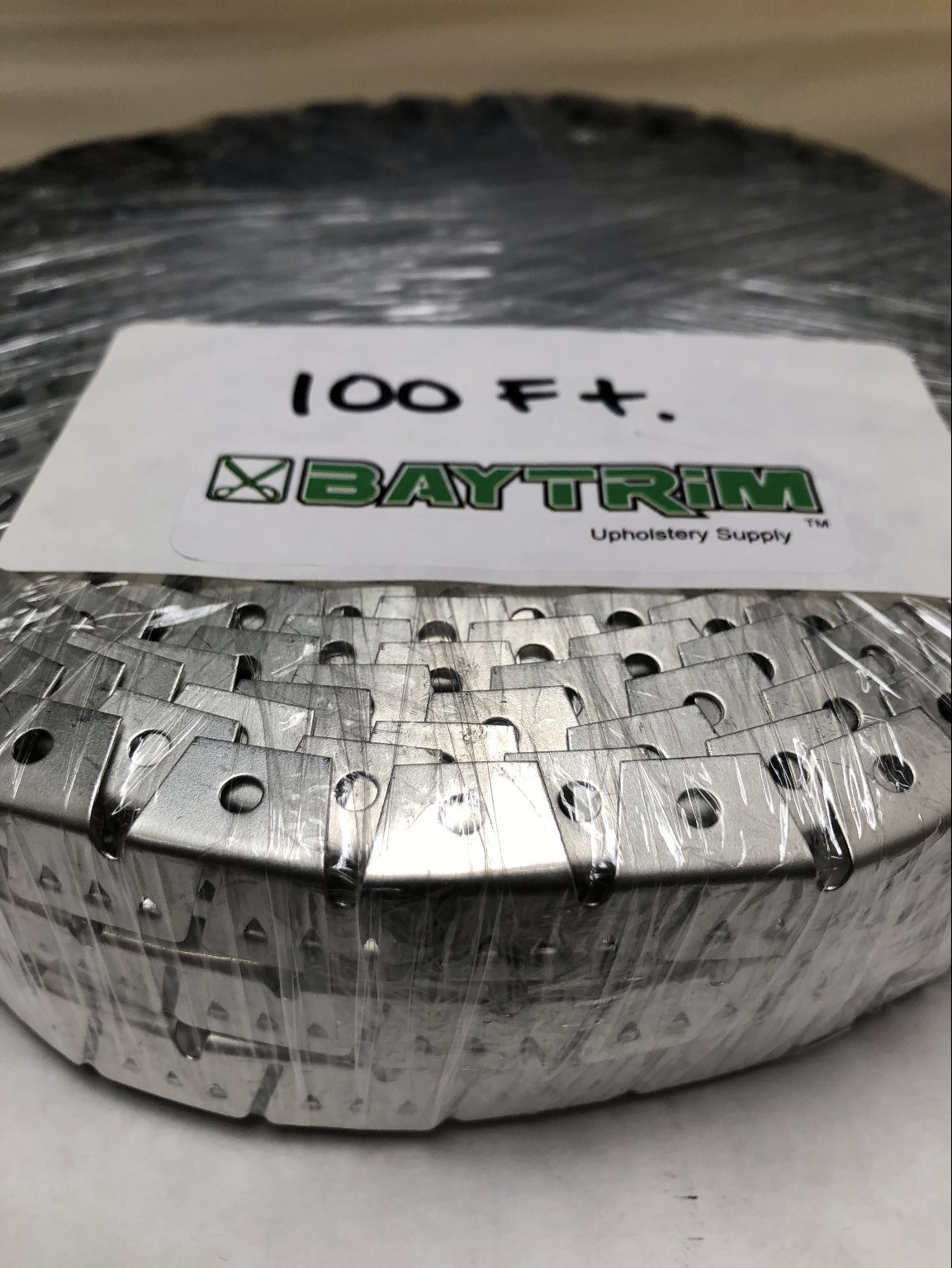 BayTrim Flex-Grip, Curve Ease- 100 ft Flexible Metal Tack Strip Three-Tooth Upholstery