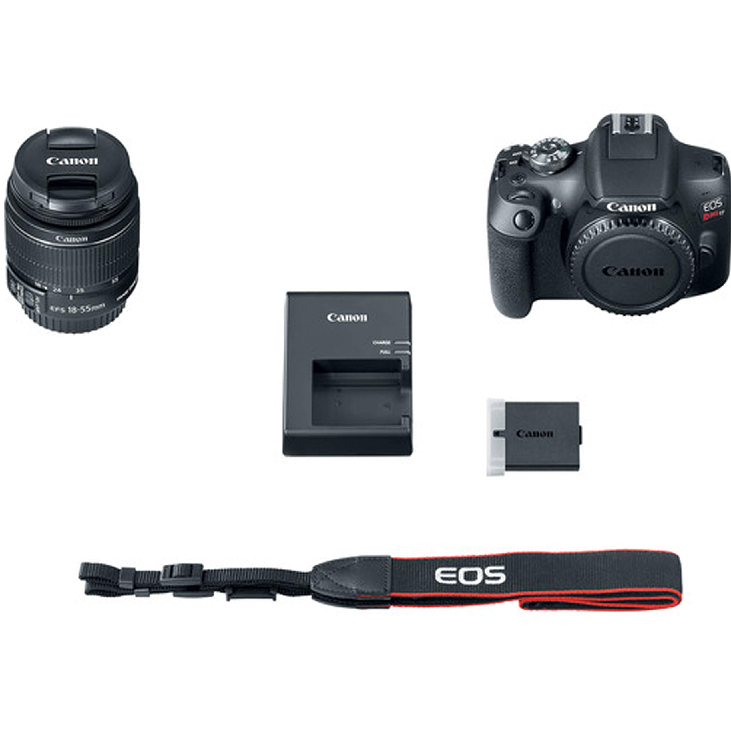 Canon EOS Rebel T7 DSLR Camera w/EF-S 18-55mm F/3.5-5.6 Zoom is II Lens + 32GB Memory + Case + Tripod (20pc Bundle)