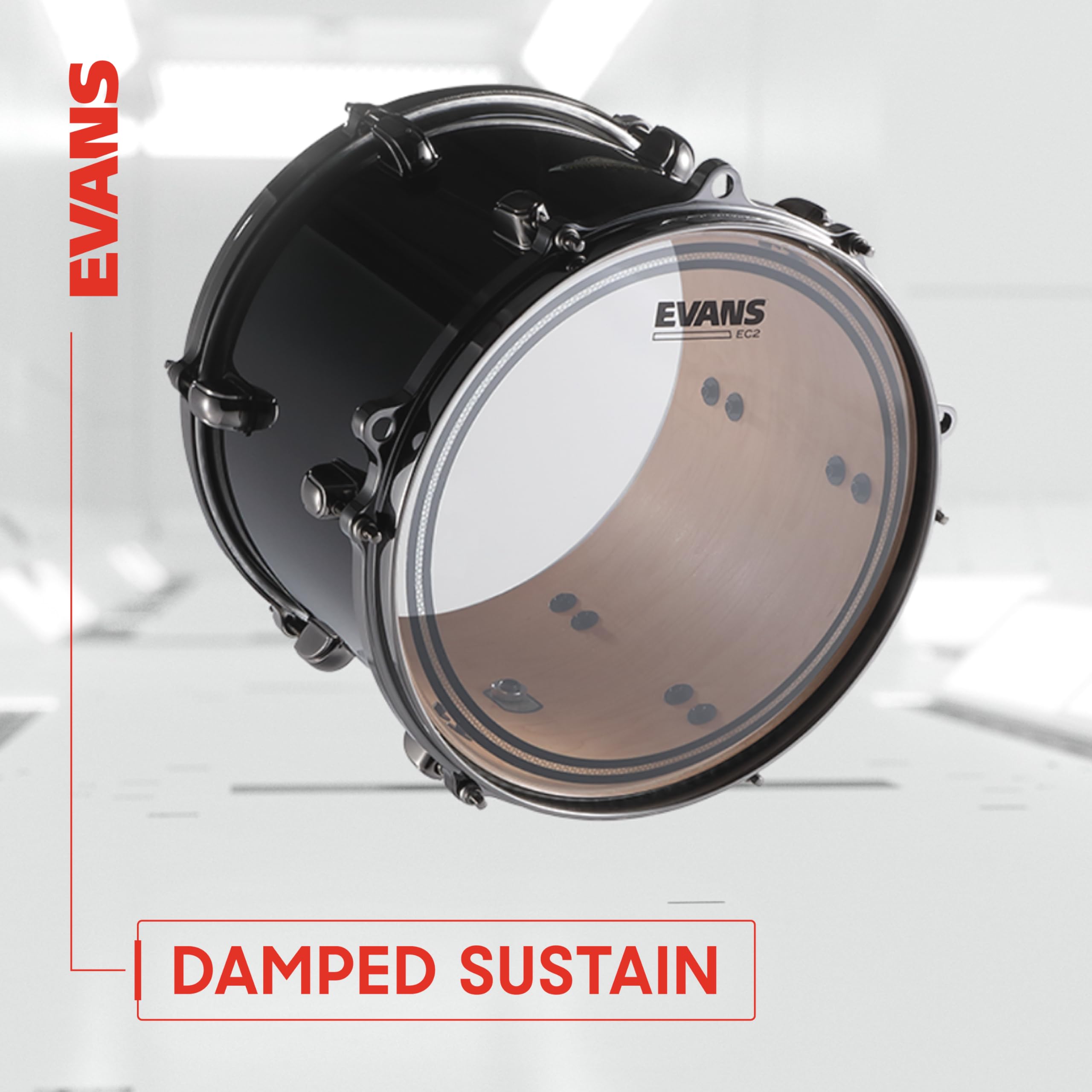 Evans Drum Heads - EC2S Clear Rock Pack (10", 12", 16") with 14" HD Dry Snare Batter