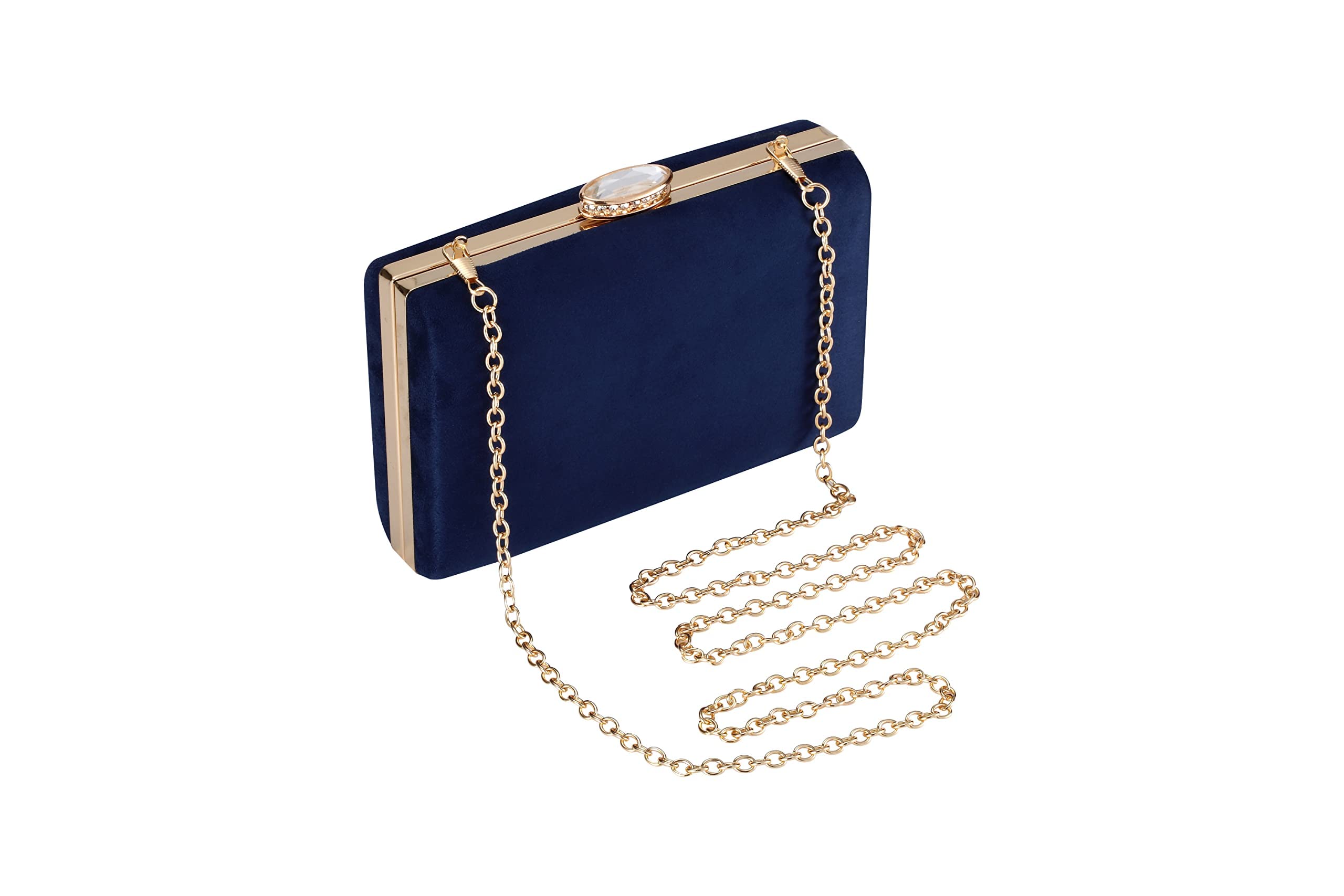 BENCOMOM Womens Evening Clutch Bridal Prom Handbag shoulder bag Wedding Purse Party Bag (SF-07B-dark blue)