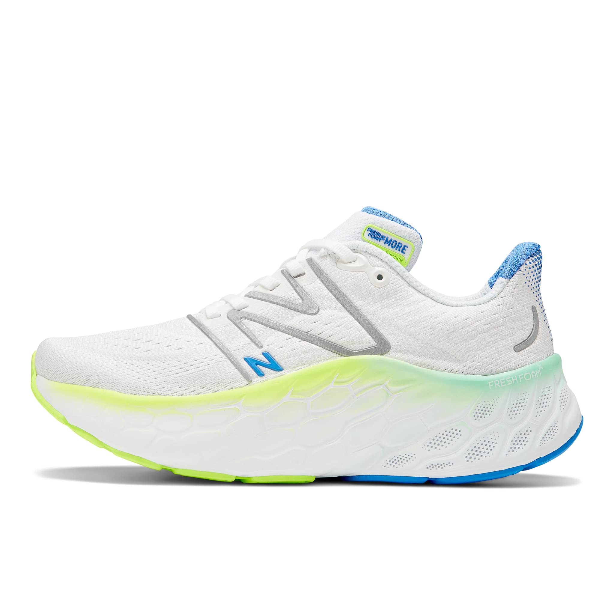 New Balance Women's WMORV4 Running Shoe, White/Cobalt, 8