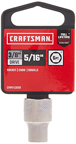 CRAFTSMAN Shallow Socket, SAE, 3/8-Inch Drive, 5/16-Inch, 6-Point (CMMT43000)