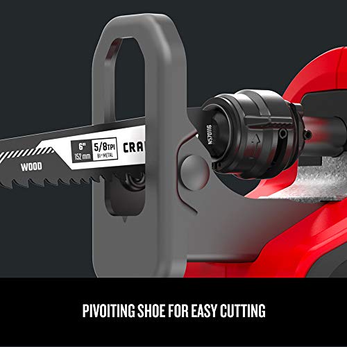 CRAFTSMAN V20 Reciprocating Saw, Cordless, 3,000 RPM, Variable Speed Trigger, Quick Easy Blade Change, Bare Tool Only (CMCS300B)