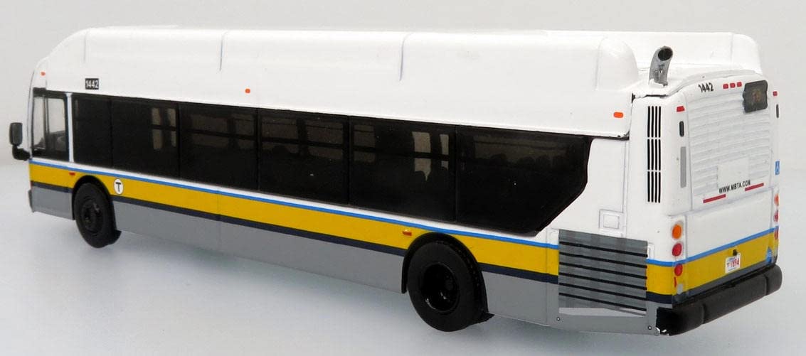 New Flyer Xccelsior XN40 Diecast Bus Boston 'T' MBTA Boston,Mass.1:87-HO Scale Iconic Replicas New in The Box,Yellow