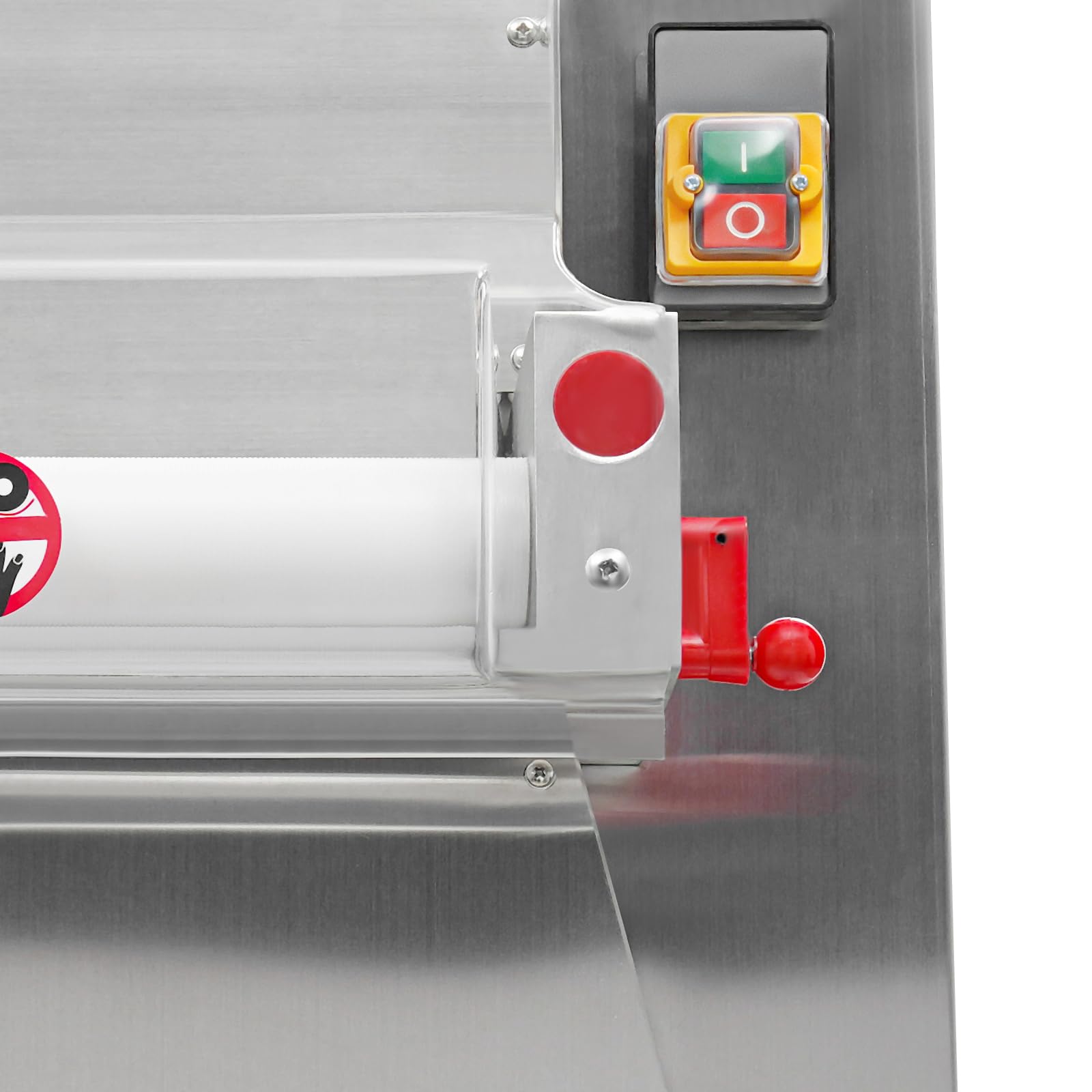 Commercial Pizza Dough Roller Sheeter, 3-15 Inch Electric Automatic Pizza Press, Stainless Steel Adjustable Thickness Dough Machine for Bakeries, Pizzerias, Restaurants, Kitchens