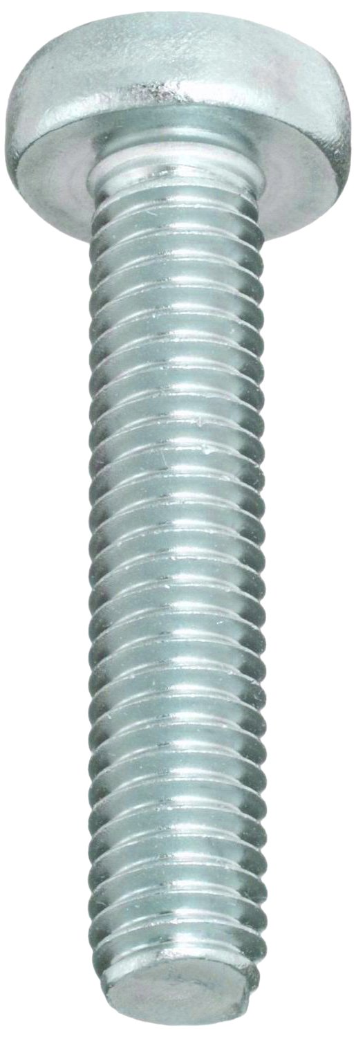 Small Parts Steel Machine Screw, Zinc Plated Finish, Pan Head, Phillips Drive, Meets DIN 7985, 35mm Length, Fully Threaded, M8-1.25 Metric Coarse Threads (Pack of 10)