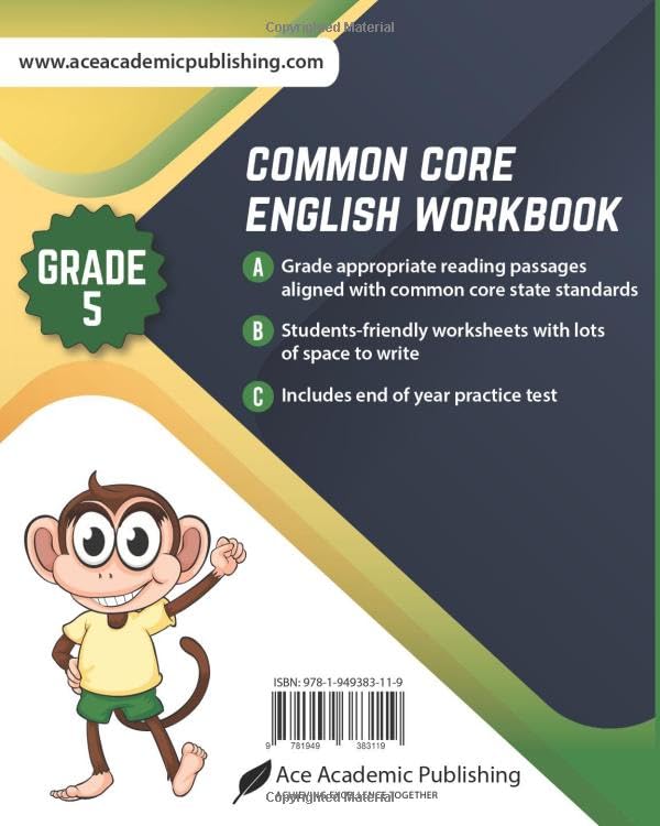Common Core English Workbook: Grade 5 English