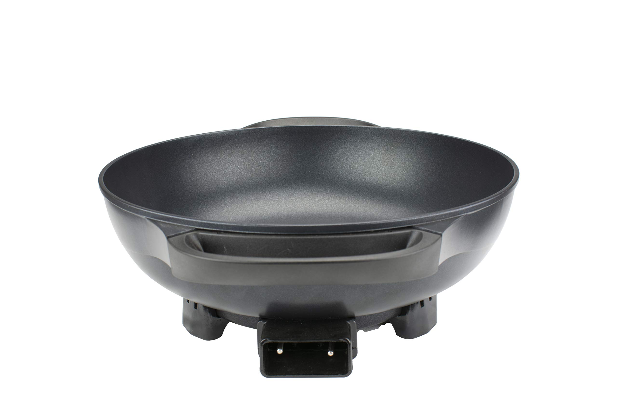Brentwood Appliances SK-69BK 13-Inch Non-Stick Flat-Bottom Electric Wok Skillet with Vented Glass Lid Other Kitchen Appliances, Normal, Black