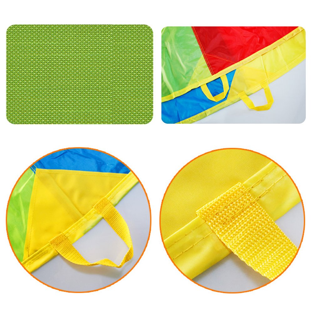 Everfunny Play Parachute, 12 Foot for Kids with 12 Handles Play Parachute for 8 12 Kids Tent Cooperative Games Birthday Gift