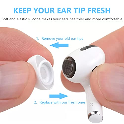 Ear Tips Compatible with AirPods Pro Tip,YINVA 4 PCS Replacement Silicone Tips Updated(M)