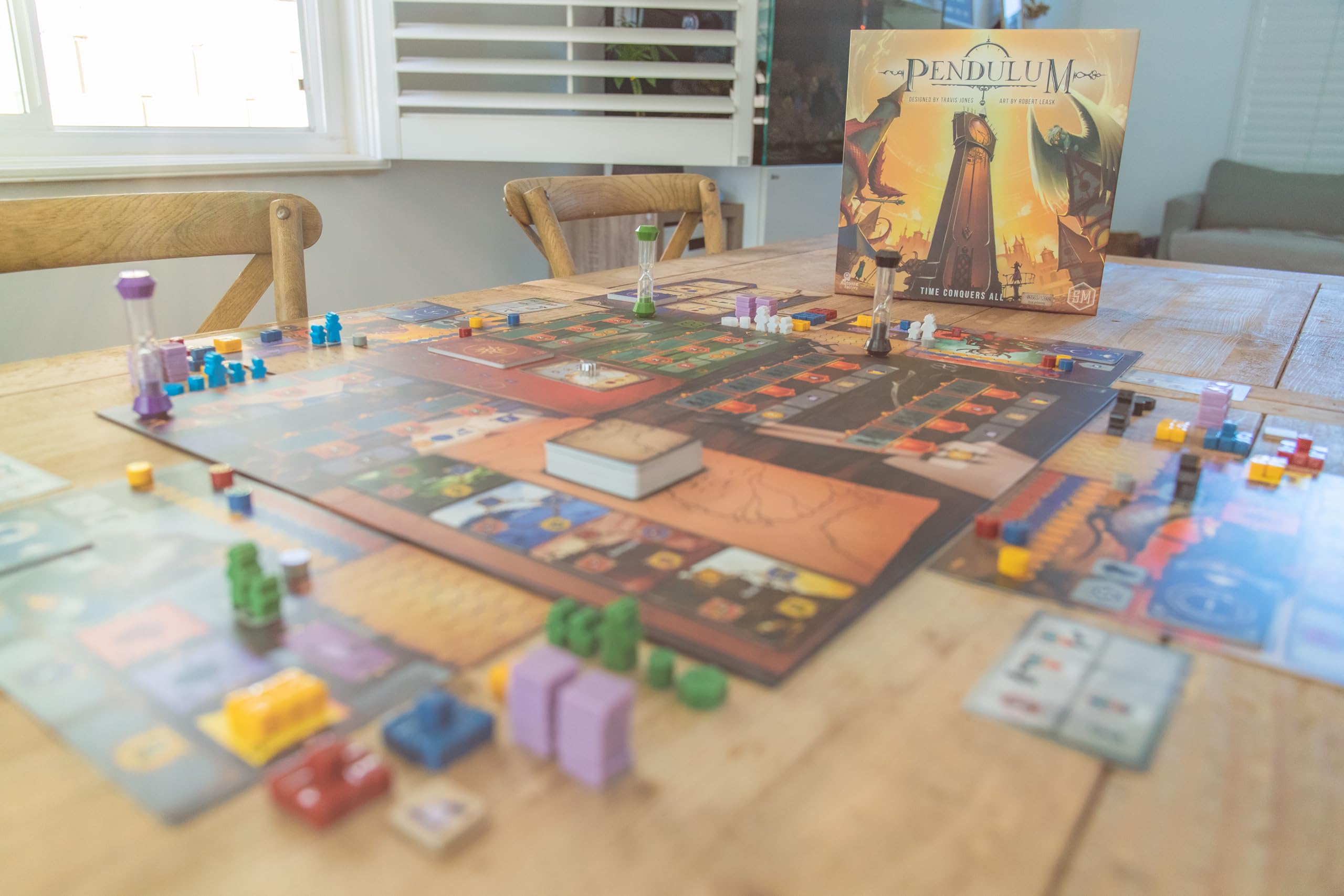 Stonemaier Games: Pendulum | A Worker Placement, Time-Optimization Strategy Board Game | Time is The Most Precious Resource as You Attempt to Rule Dunya | 1-5 Players, 90 Mins, Ages 14+