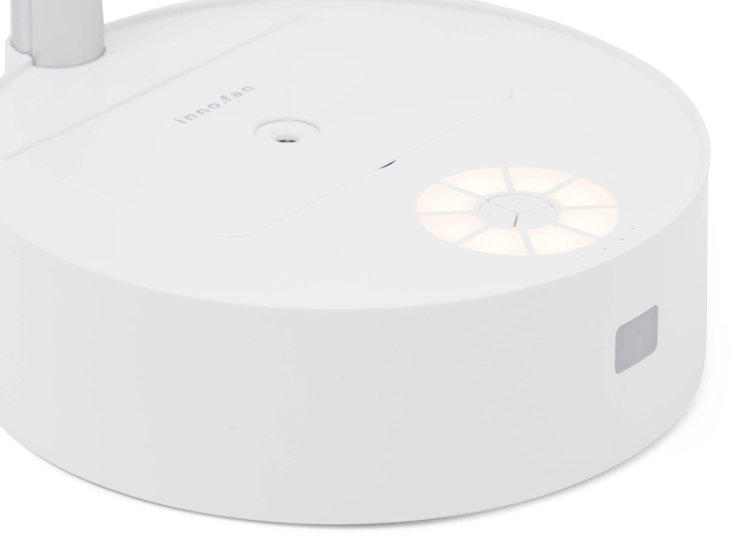 INNO Portable Fan & Essential Oil Diffuser – Foldable Standing or Desk Fan with Night Light, Air Diffuser, Humidifier – 24 Hr. Run Time, Peach Pink