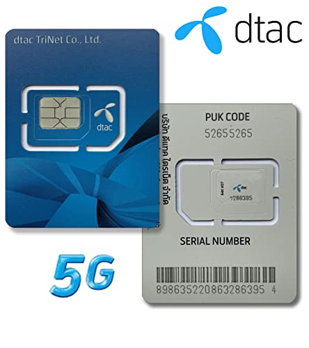 DTAC Local SIM for Thailand 30 GB at Max Speed | Prepaid