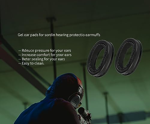 COMBATGEAR Silicone Gel Earpads Compatible with MSA SORDIN Headsets Hearing Protection Noise Reduction