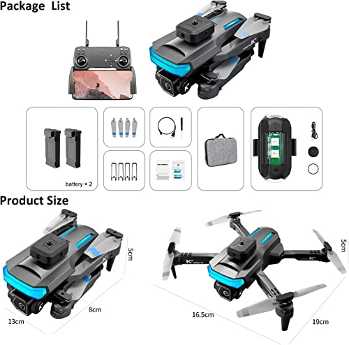 FIRE BULL Drone with Camera for Adults Kids, XT5 1080P FPV Live Video, Foldable WIFI RC Quadcopter with Dual camera switch, VR 3D Experience with 2 Batteriesm for 24 Min Flight, 3 Speeds, Toys Gifts for Boys Girls