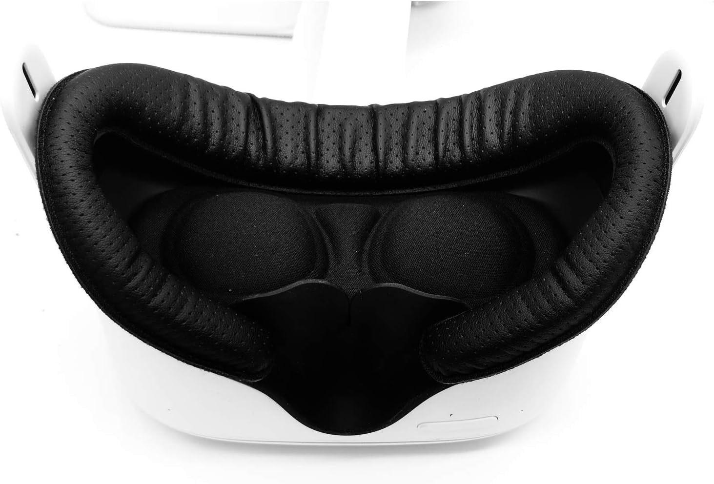 Upgrade Facial Interface Bracket & 2Pcs PU Leather Foam Face Cover Pad & Lens Cover Silicone Small & Large Anti-Leakage Nose Pad for Oculus Quest 2 Accessories Set 6 in 1