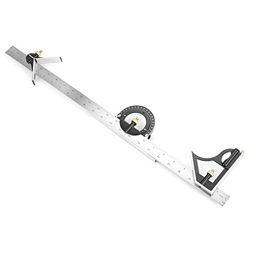 Combination Square 600mm Metal Adjustable Combination Square Right Angle Ruler Engineer Measuring Tool with Square Head