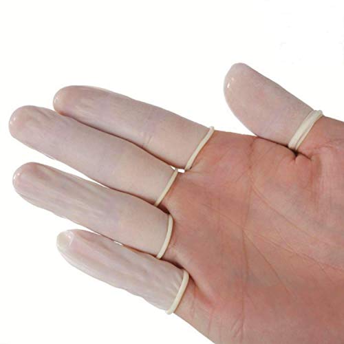Medium Latex Finger Cots Anti Static Rubber Fingertip Protective Finger cots for Electronic Repair, Handmade Apply, 222 Pcs