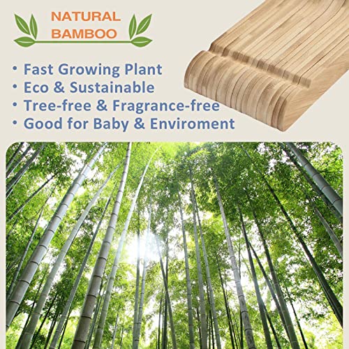 FairyHaus Kids Wooden Hangers and Bamboo Baby Hangers 40 Pack