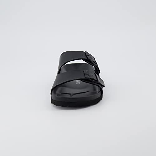 CUSHIONAIRE Women's Lindy soft footbed Sandal with +Comfort, Black 8.5