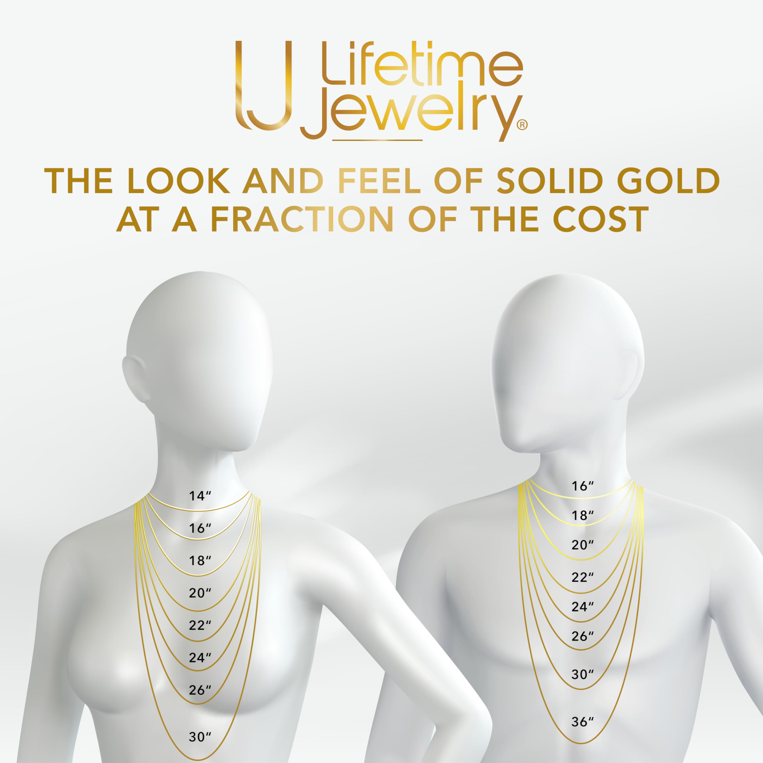 LIFETIME JEWELRY 9mm Flexible Herringbone Chain Necklace 24k Real Gold Plated (18 inches, Gold)