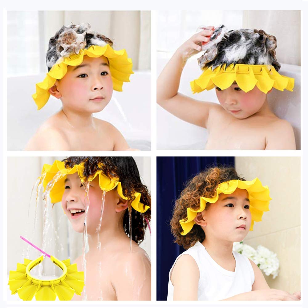 Baby Shower Cap for Washing Hair Toddler Hair Washing Shield Bath Visor for Toddlers Adjustable Shower Cap