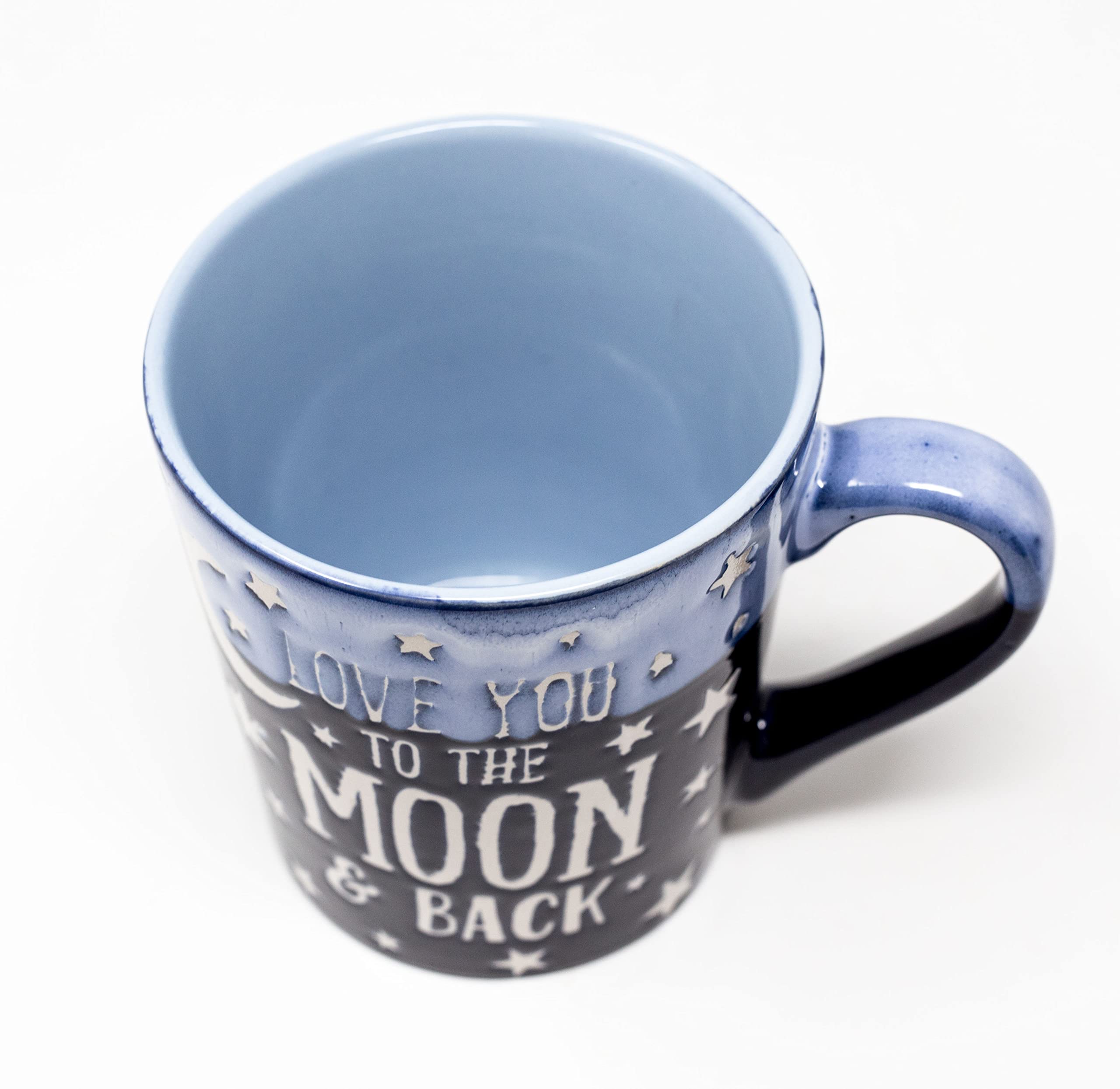 Boston Warehouse Love You to The Moon and Back Mug, 1 Count (Pack of 1), Blue