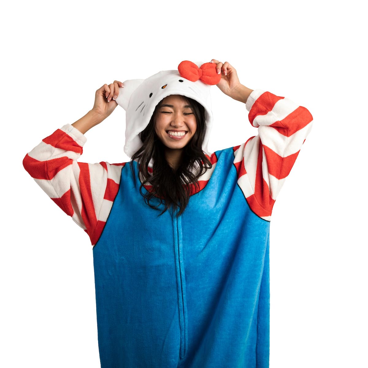 Bioworld Hello Kitty & Friends Hooded Hello Kitty Kigurumi Cosplay Union Suit-XXL