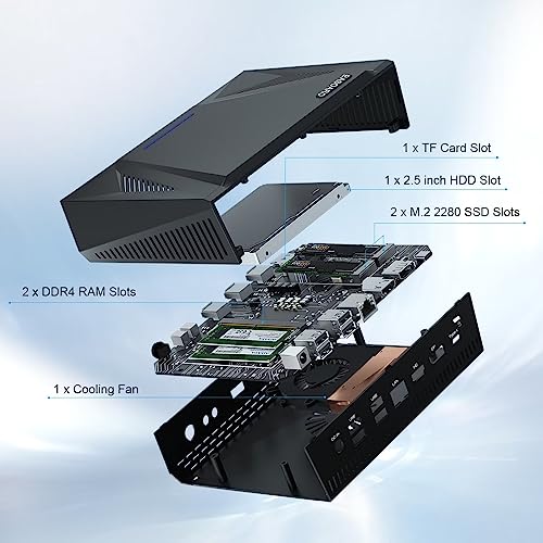 BASOARO AMD Ryzen 9 Mini PC 32GB RAM Mini PC Windows 11 Pro Ryzen 9 5900HX Small Form PC 1TB SSD HD DP Type-C Triple Display I226-V (2.5G) LAN 4K UHD TPM 2.0 Built-in Fan VESA Mount Mini Computer