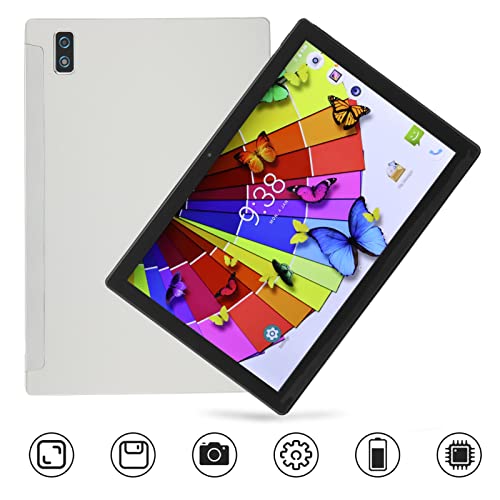 BUUA 10.1in Tablet, 8GB RAM 256GB ROM 100 to 240V 5G WiFi Octa Core Gaming Tablet for Office (US Plug)