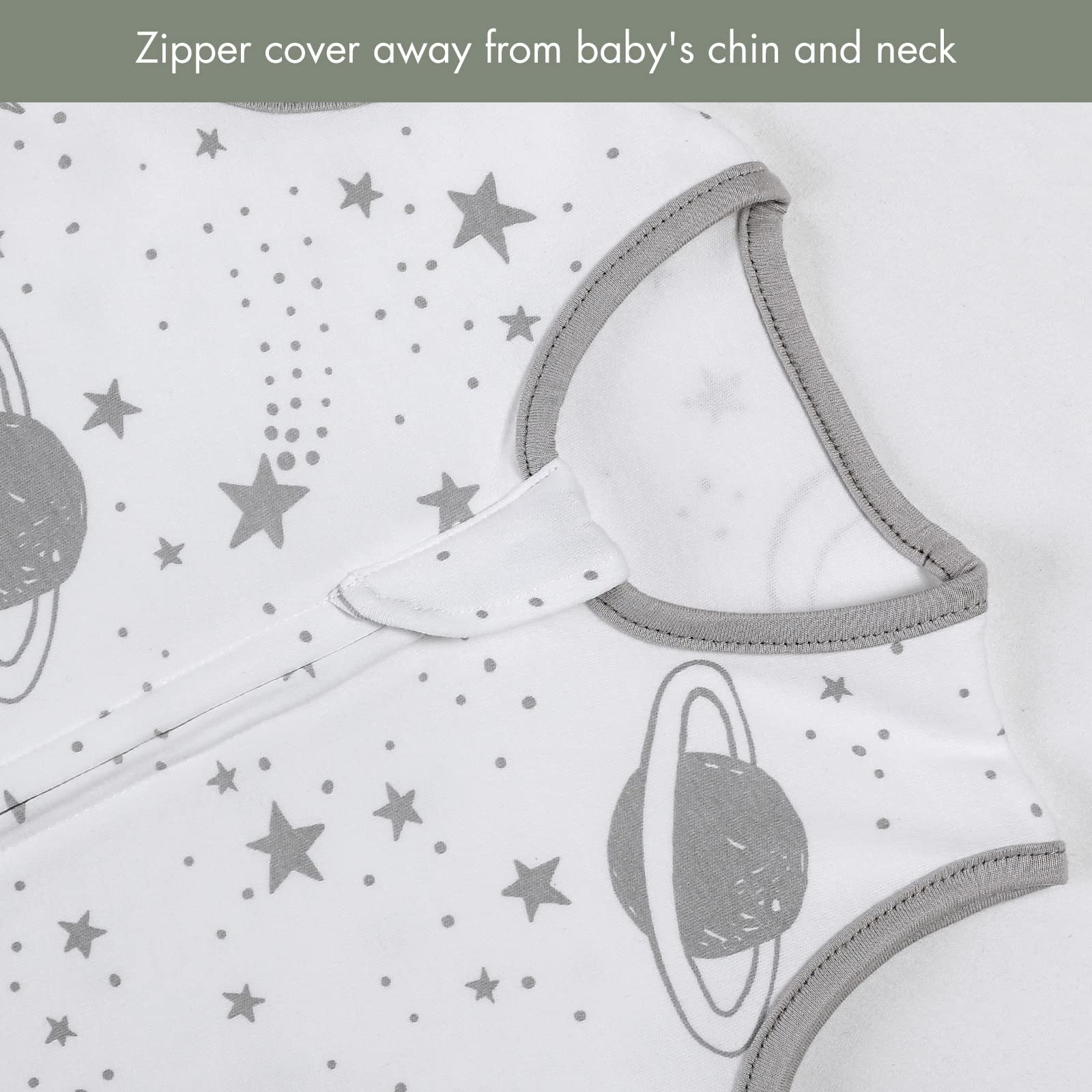 GLLQUEN BABY Sleep Sack 2 Pack 100% Cotton Baby Sleeping Bag 2-Way Zipper Toddler Wearable Blankets Breathable Lightweight, Fits Toddlers Age 6-12 Months (Medium)