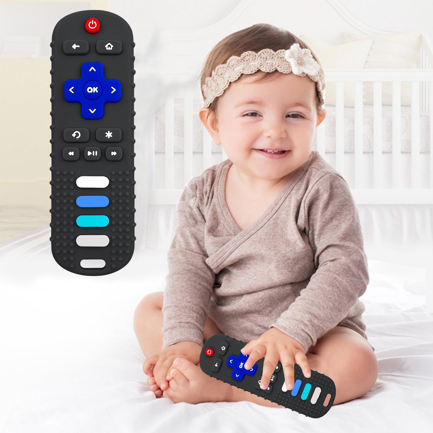 Baby Silicone Teething Toy Cute Chew Toy Remote Control Shape Teethers BPA Free