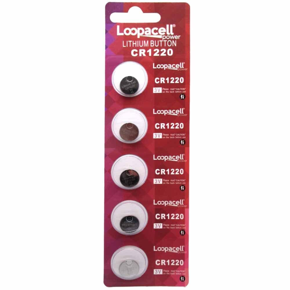 LOOPACELL Watch/Electronic Battery, 3v CR1220 10 Batteries (Lithium Button Cell)