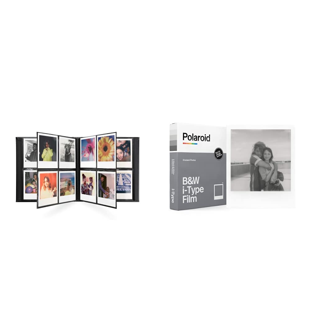 Polaroid Photo Album Bundle with I-Type B&W Film