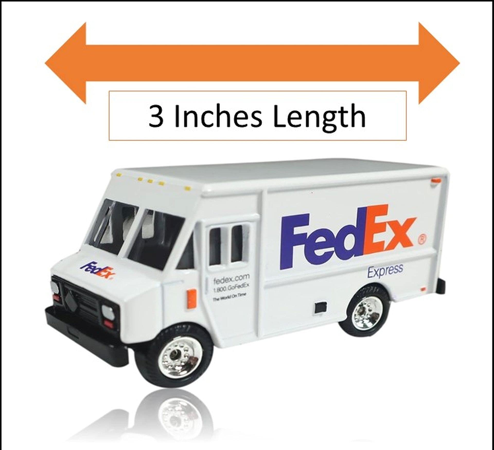 FedEx Express Miniature Delivery Truck - 3" Length - Scale 1:64 - Gauge S - Sold as a Display or Collectable Item, Not as a Child's Toy