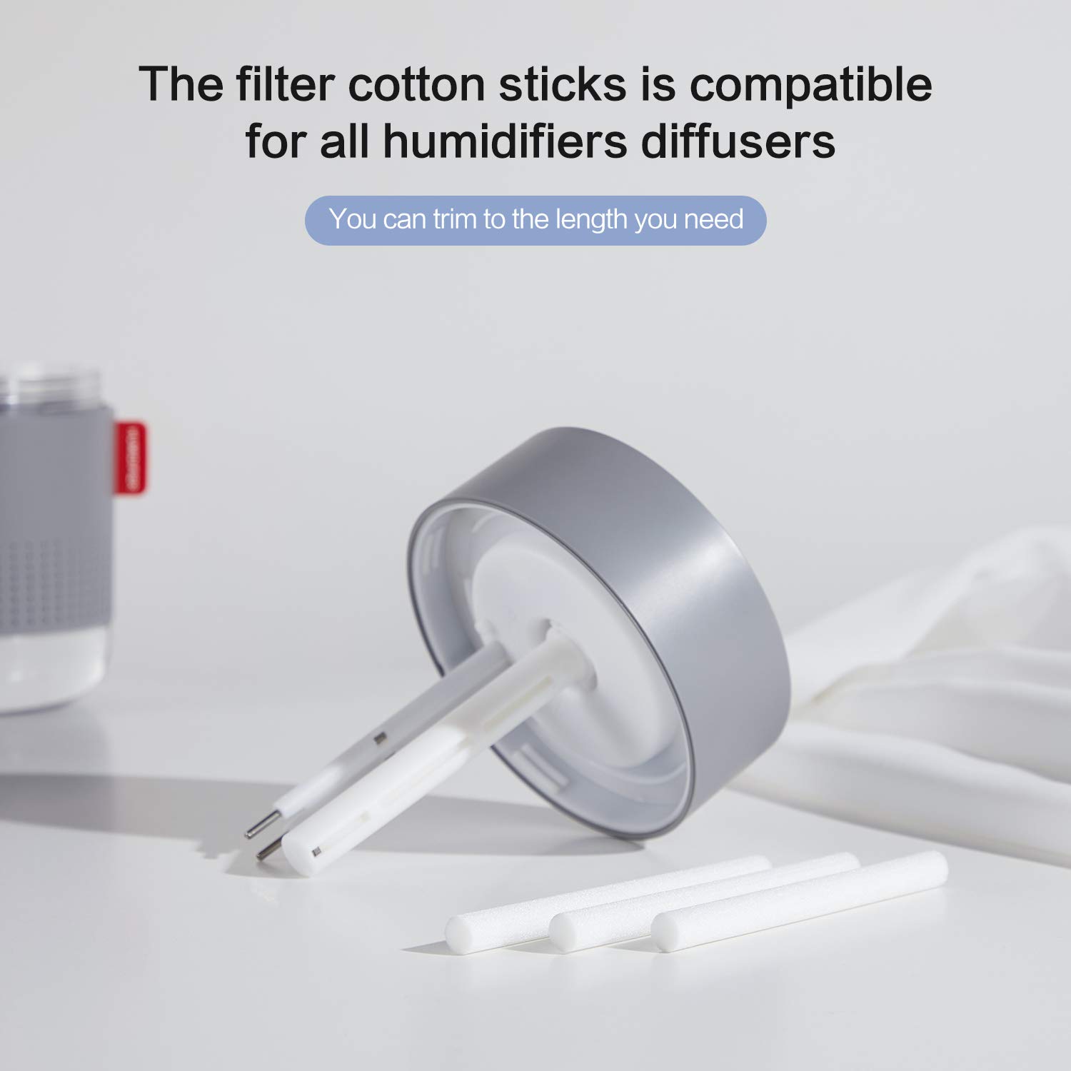 SmartDevil 10 Pieces Humidifier Sticks Cotton Filter Refill Sticks Wicks, for Portable Personal USB Powered Humidifiers in Office Home Bedroom