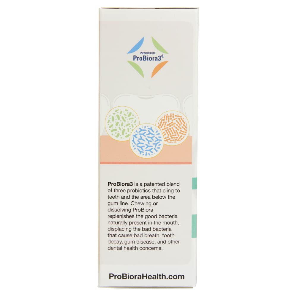 ProBiora Professional Strength Oral Probiotics for Teeth and Gums | Dental Probiotic for Oral Health | Bad Breath Treatment for Adults | Tooth Whitening | ProBiora3 Probiotic Blend | 90 Mint Tablets
