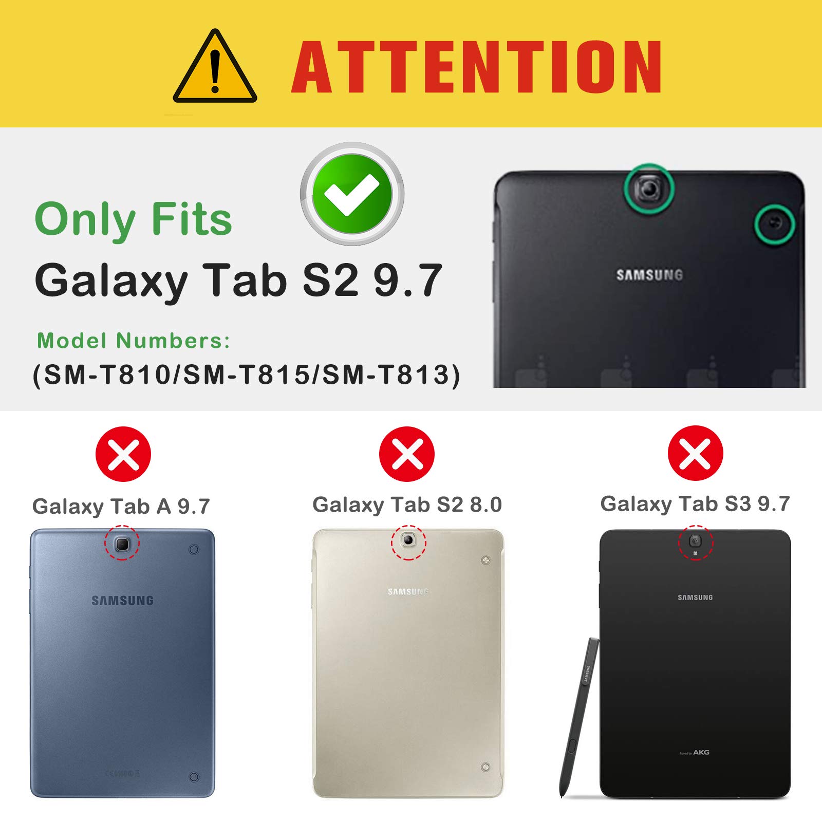 ProCase Galaxy Tab S2 9.7 Case - Leather Stand Folio Case Cover for Galaxy Tab S2 Tablet (9.7 inch, SM-T810 T815 T813) -Black