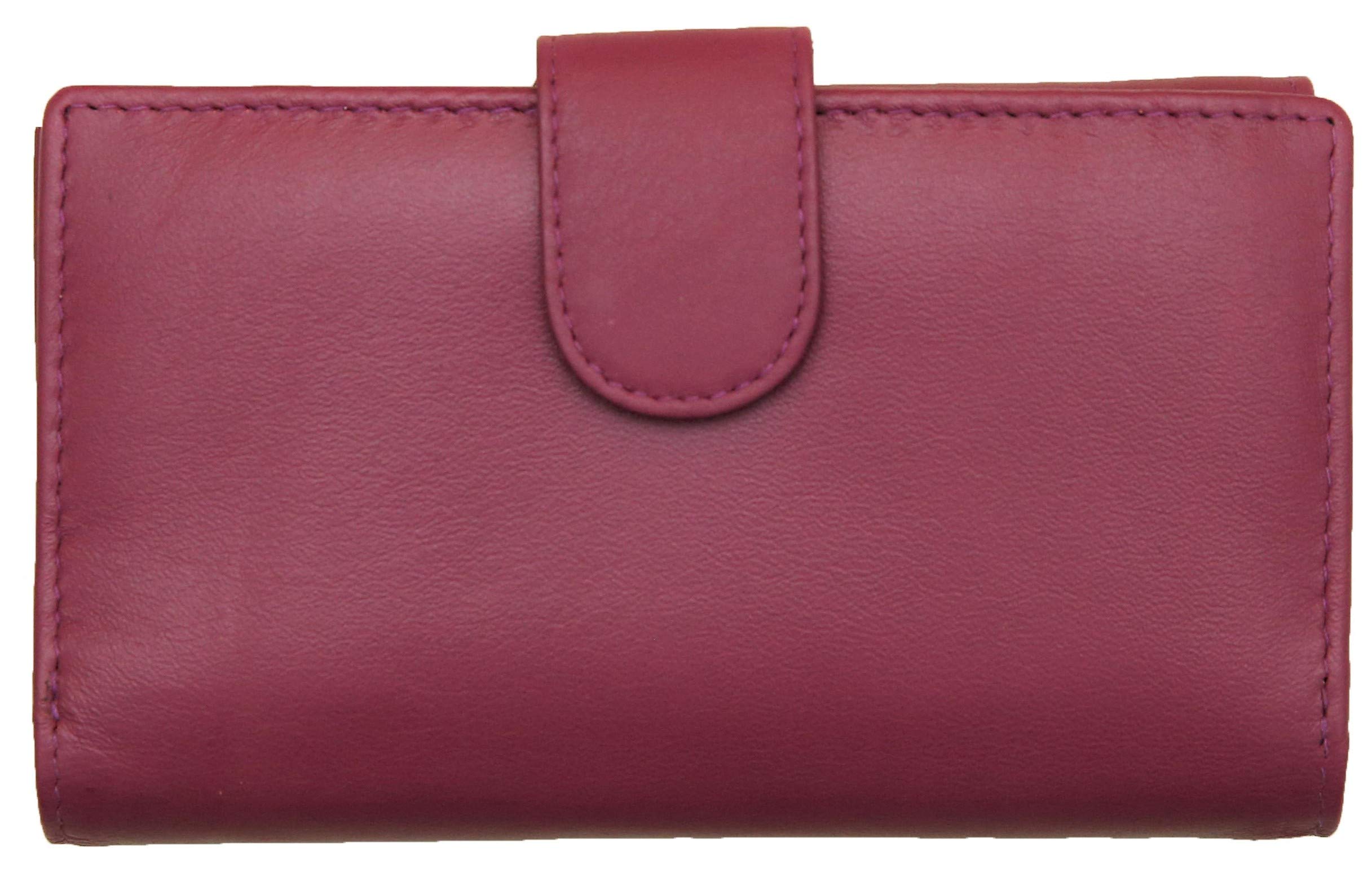 Felda RFID Purse Genuine Leather Ladies Soft Wallet Womens Multi Colour 19 Card Slot