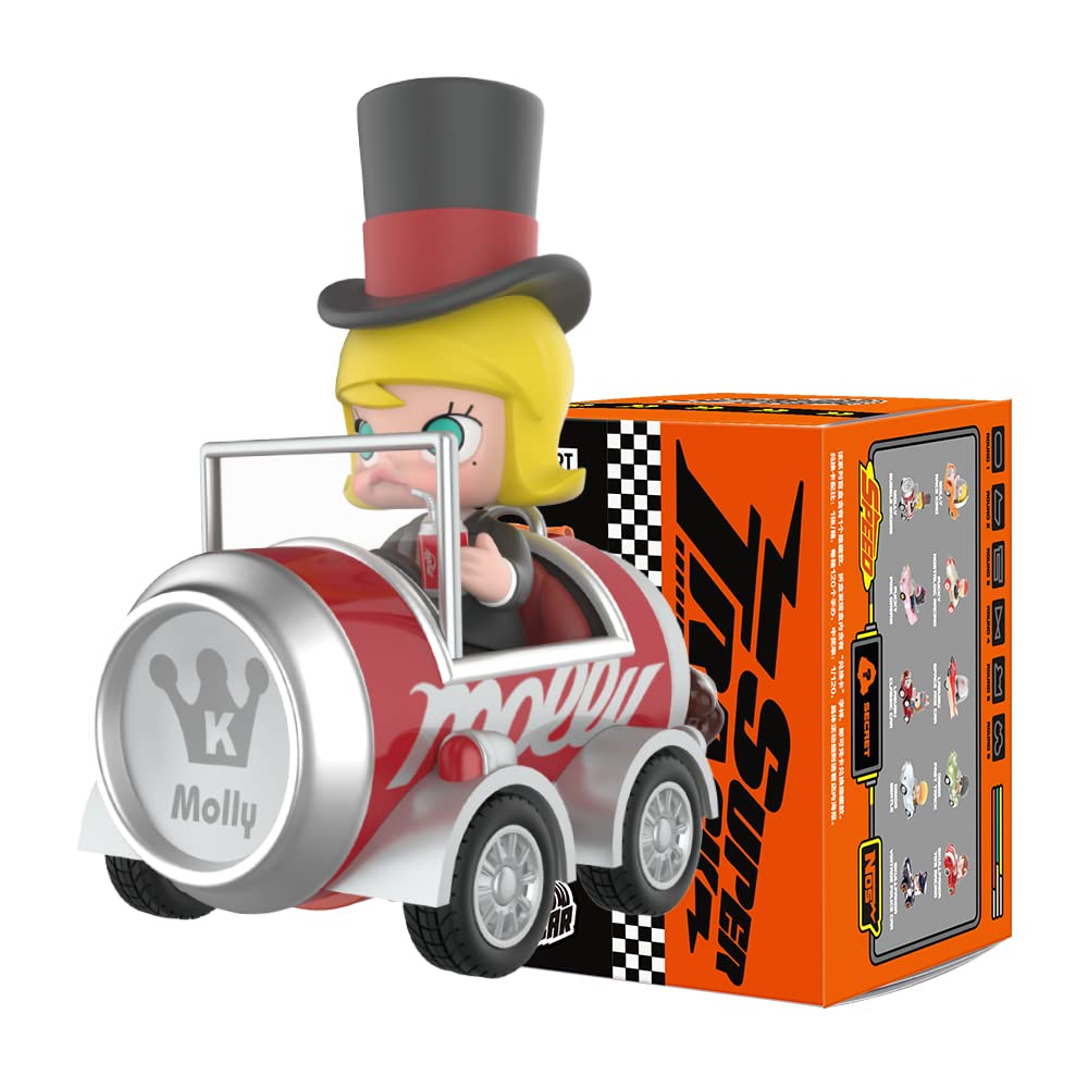 pop mart POP CAR Super Track Series 3PC Exclusive Action Figure Box Toy Bulk Box Popular Collectible Art Toy Cute Figure Creative Gift, for Christmas Birthday Party Holiday