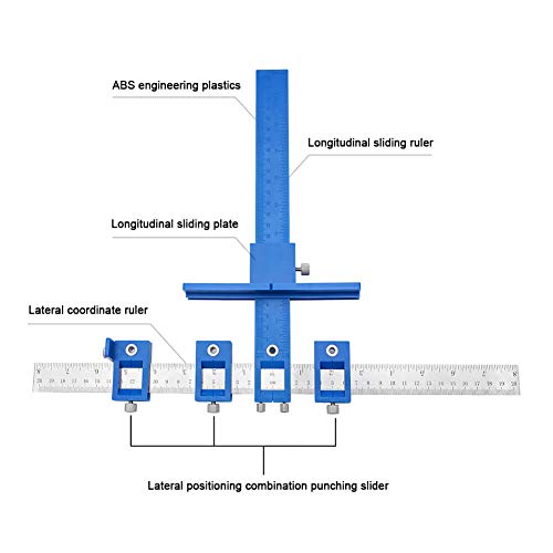 Cabinet Hardware Jig Tool Drill Guide Cabinet Handle Jig Cabinet Handle Template Tool Cabinet Knob Template Tool Power Tool Accessory Jig Cabinet Jig for Handles and Pulls with Storage
